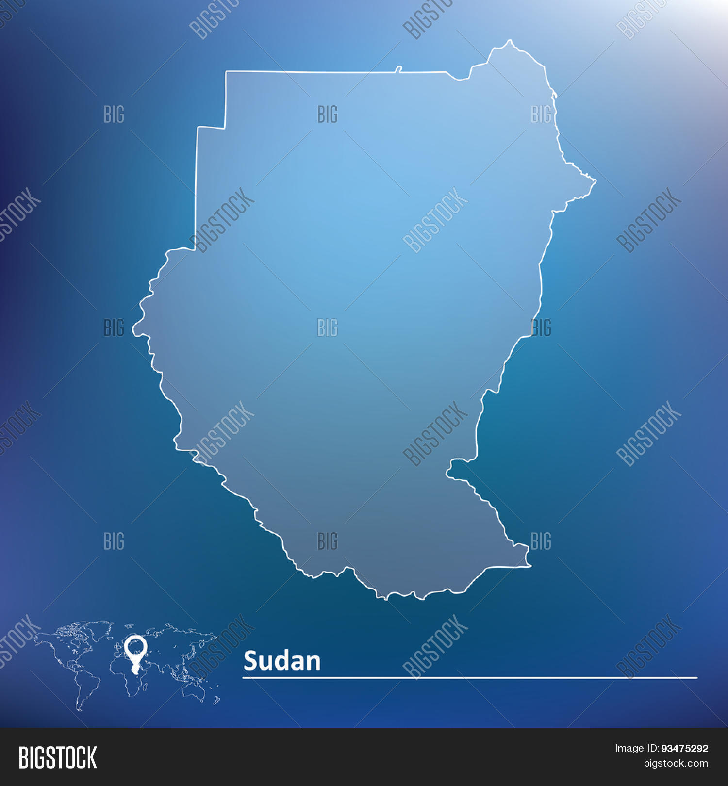 Map Sudan - Vector Vector & Photo (Free Trial) | Bigstock