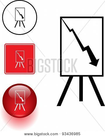 Negative Chart Symbol Vector & Photo (Free Trial) | Bigstock
