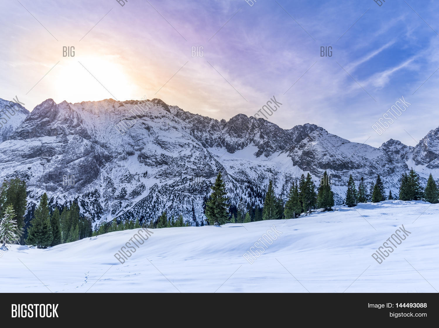 Snowy Mountain Peaks Image & Photo (Free Trial) | Bigstock