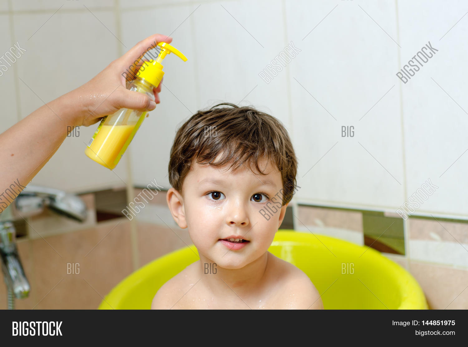 Boy Washing Hair Image & Photo (Free Trial) | Bigstock