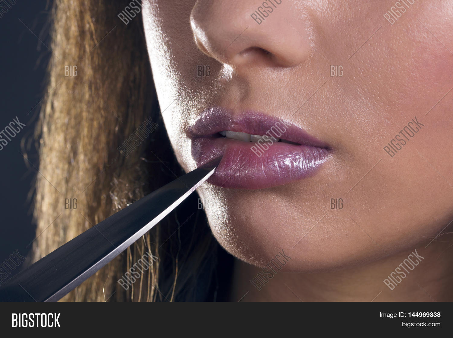 Knife Tip Pressing Image & Photo (Free Trial) | Bigstock