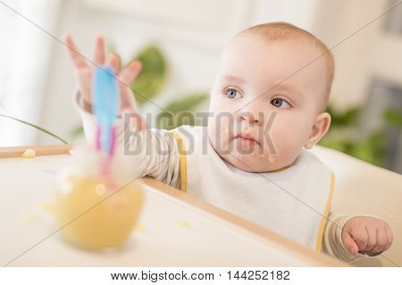 Baby Grabbing Jar Food Image & Photo (Free Trial) | Bigstock