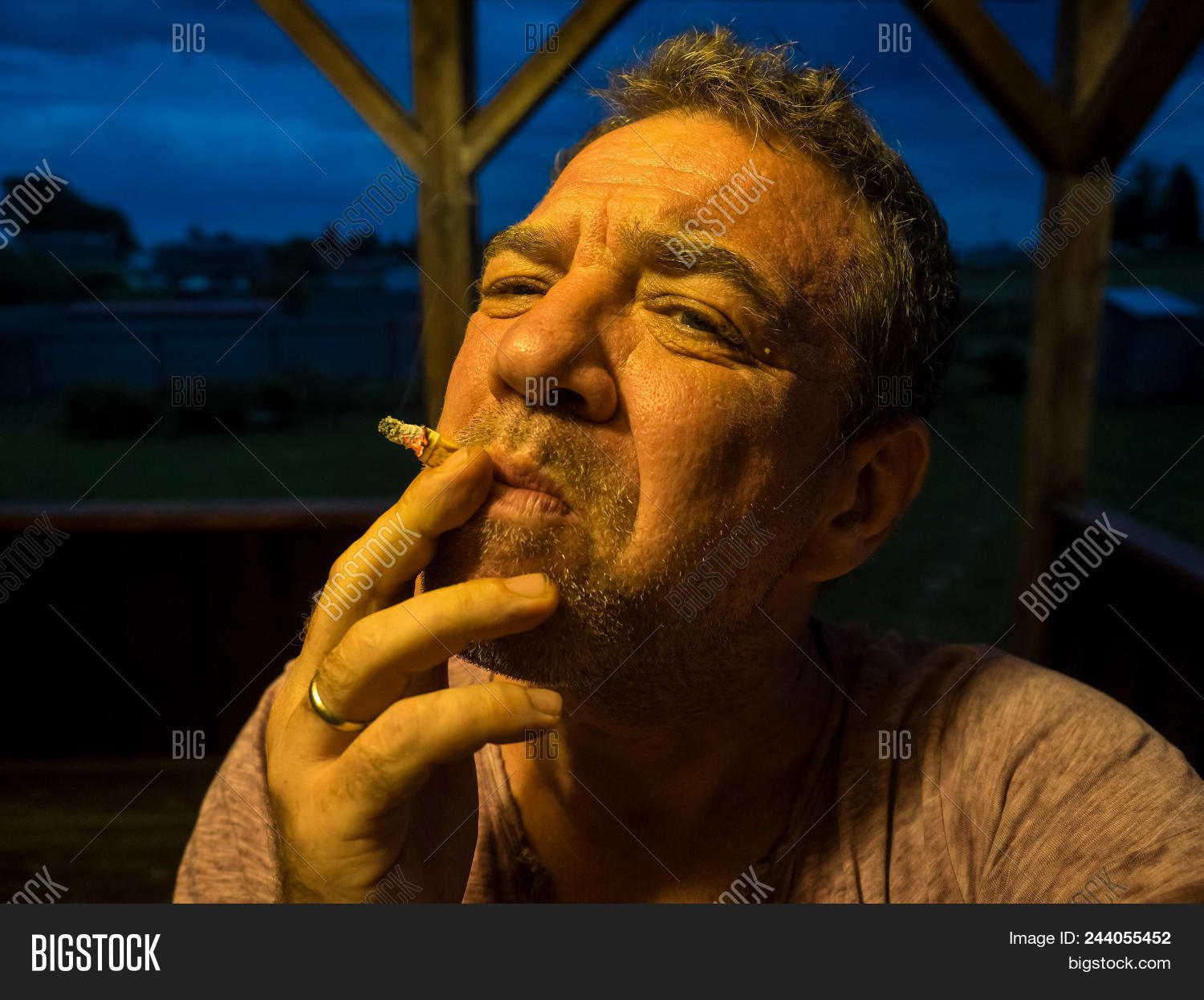Middle-aged Smoking Image & Photo (Free Trial) | Bigstock