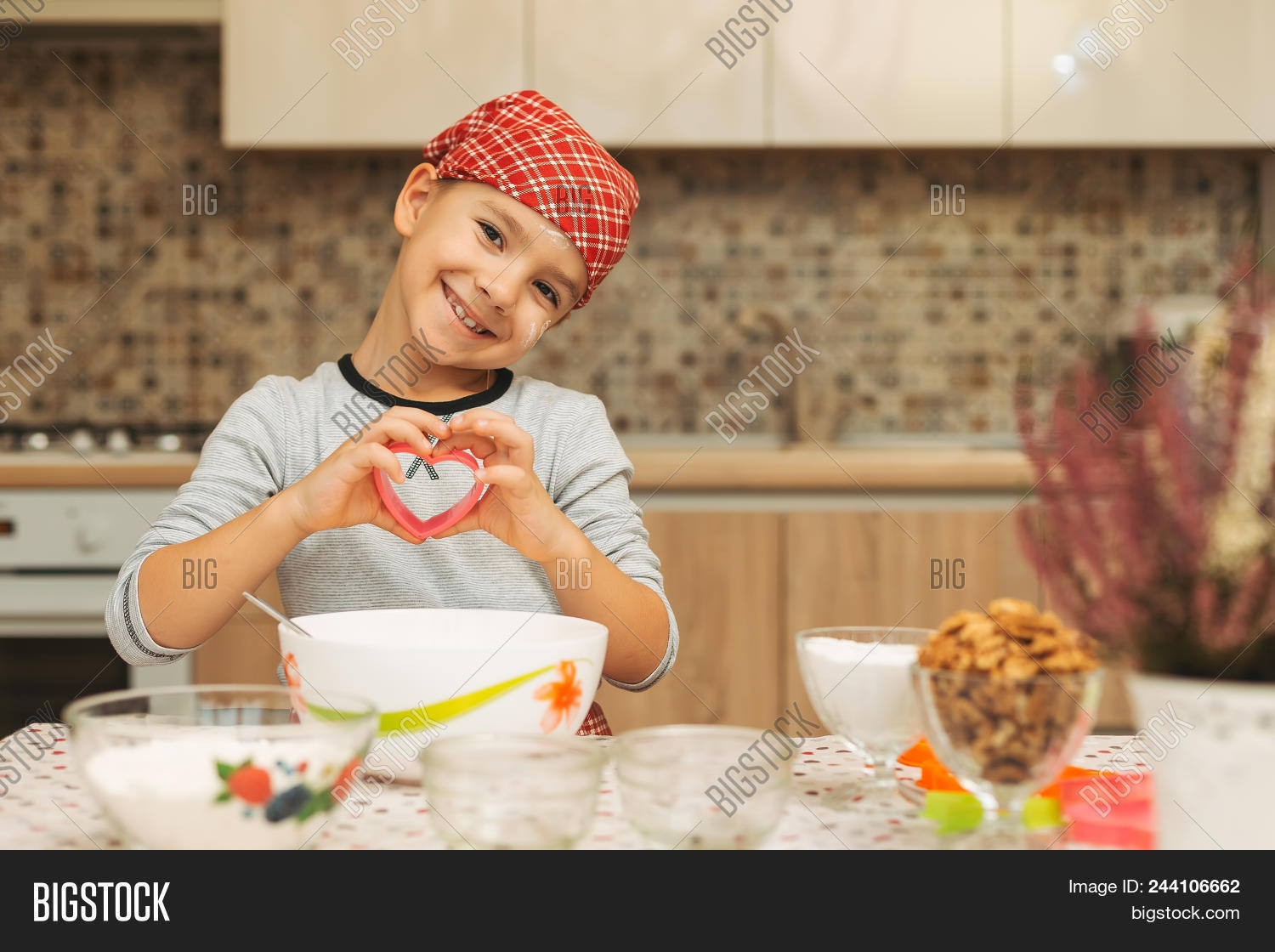 Cute Boy Shef Showing Image & Photo (Free Trial) | Bigstock