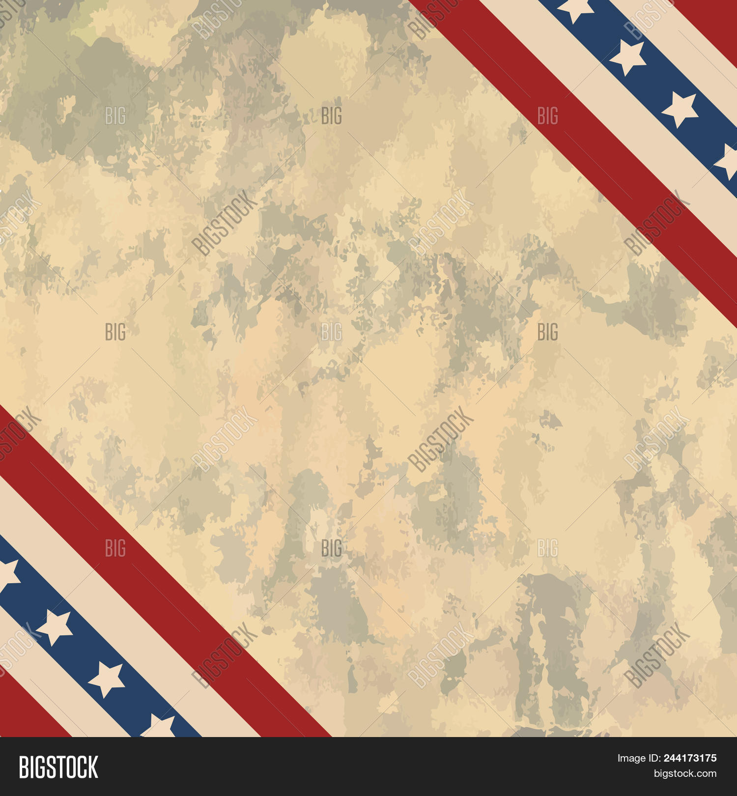 Blank American Flag Background