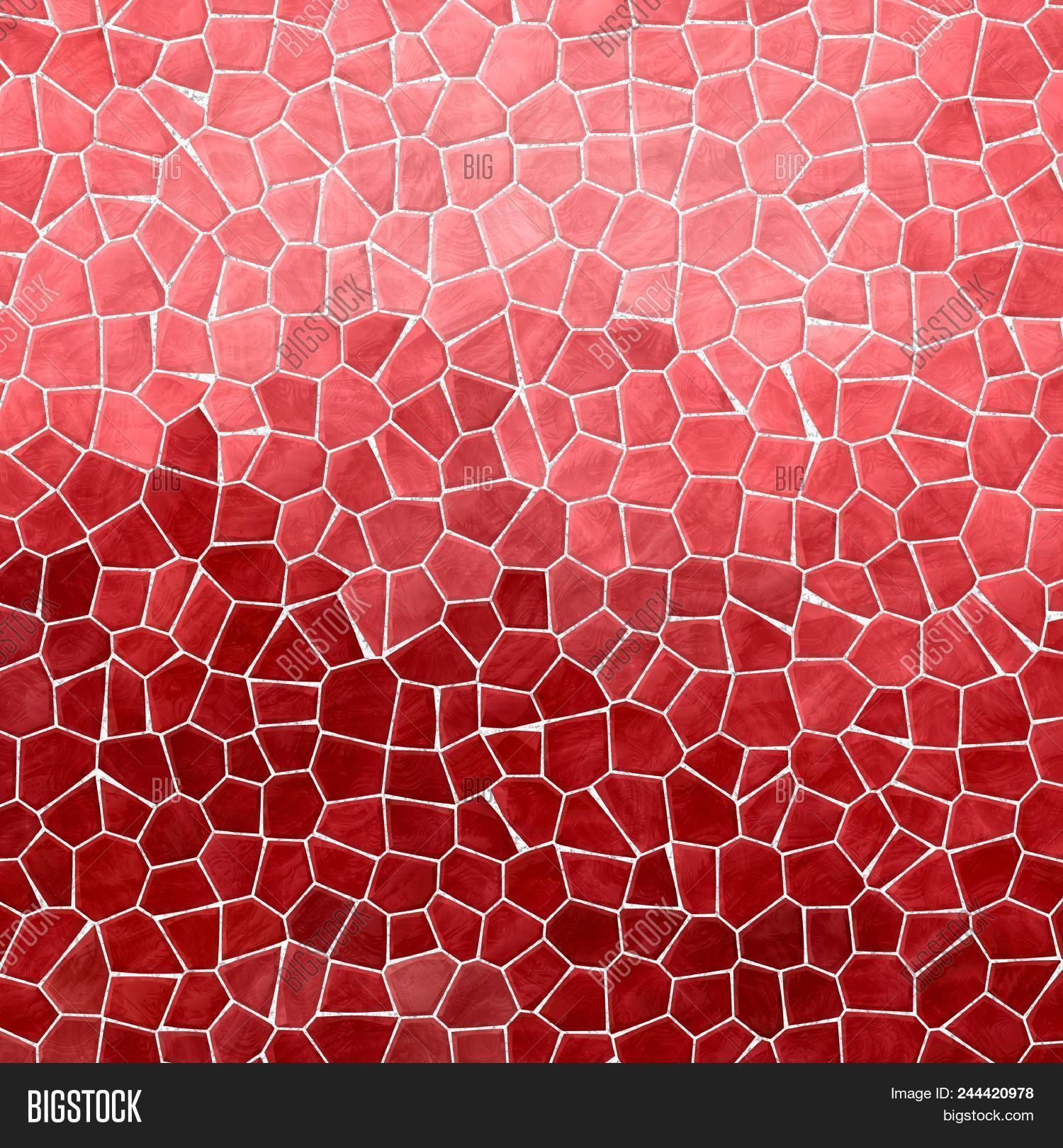 Red Mosaic Tiles Texture