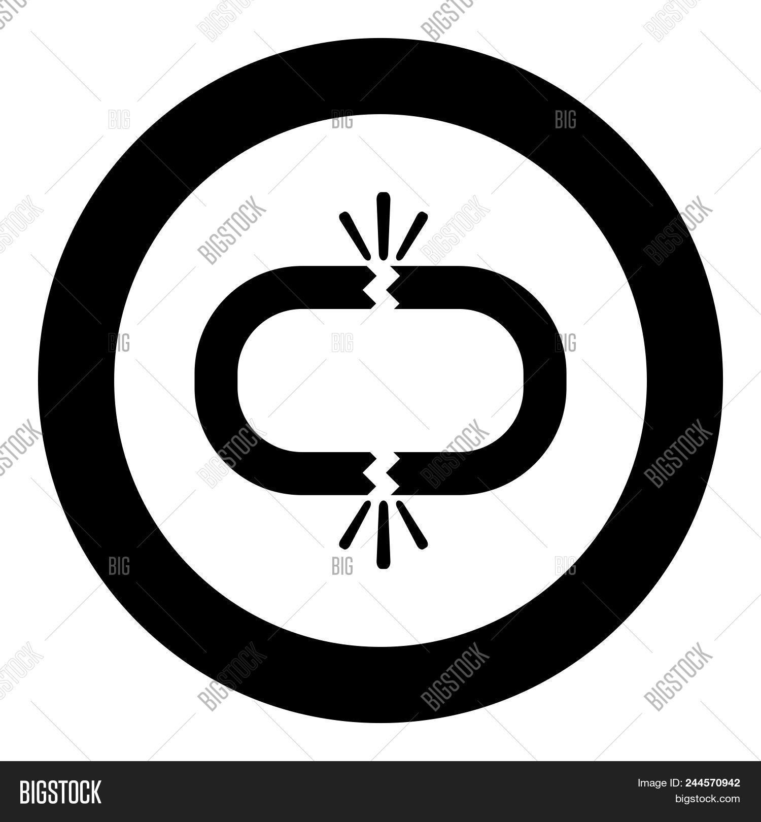 Broken Link Icon Vector & Photo (Free Trial) | Bigstock