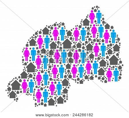Population Rwanda Map Vector & Photo (Free Trial) | Bigstock