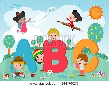 Cartoon Kids Abc Vector & Photo (Free Trial) | Bigstock
