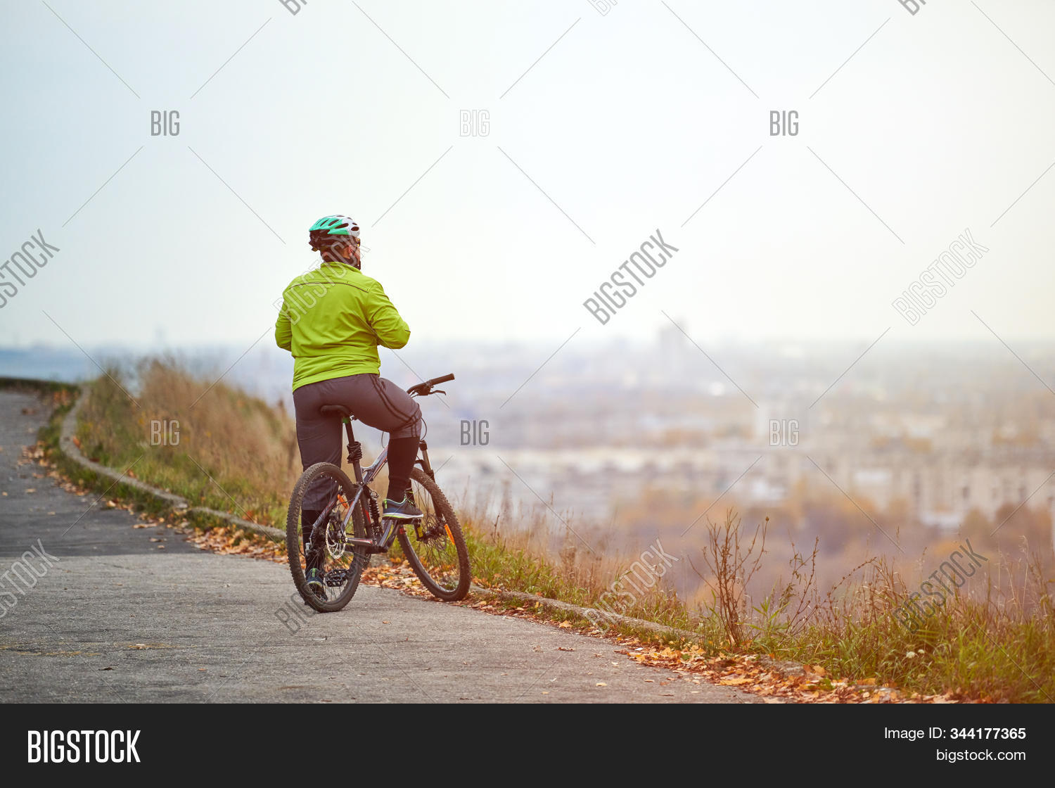 Cyclist Back View