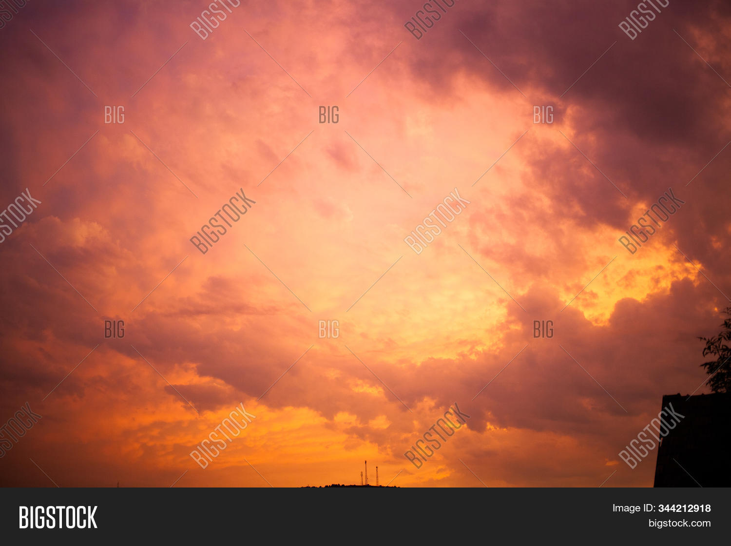 Dark Red Sky Smoke Image & Photo (Free Trial) | Bigstock