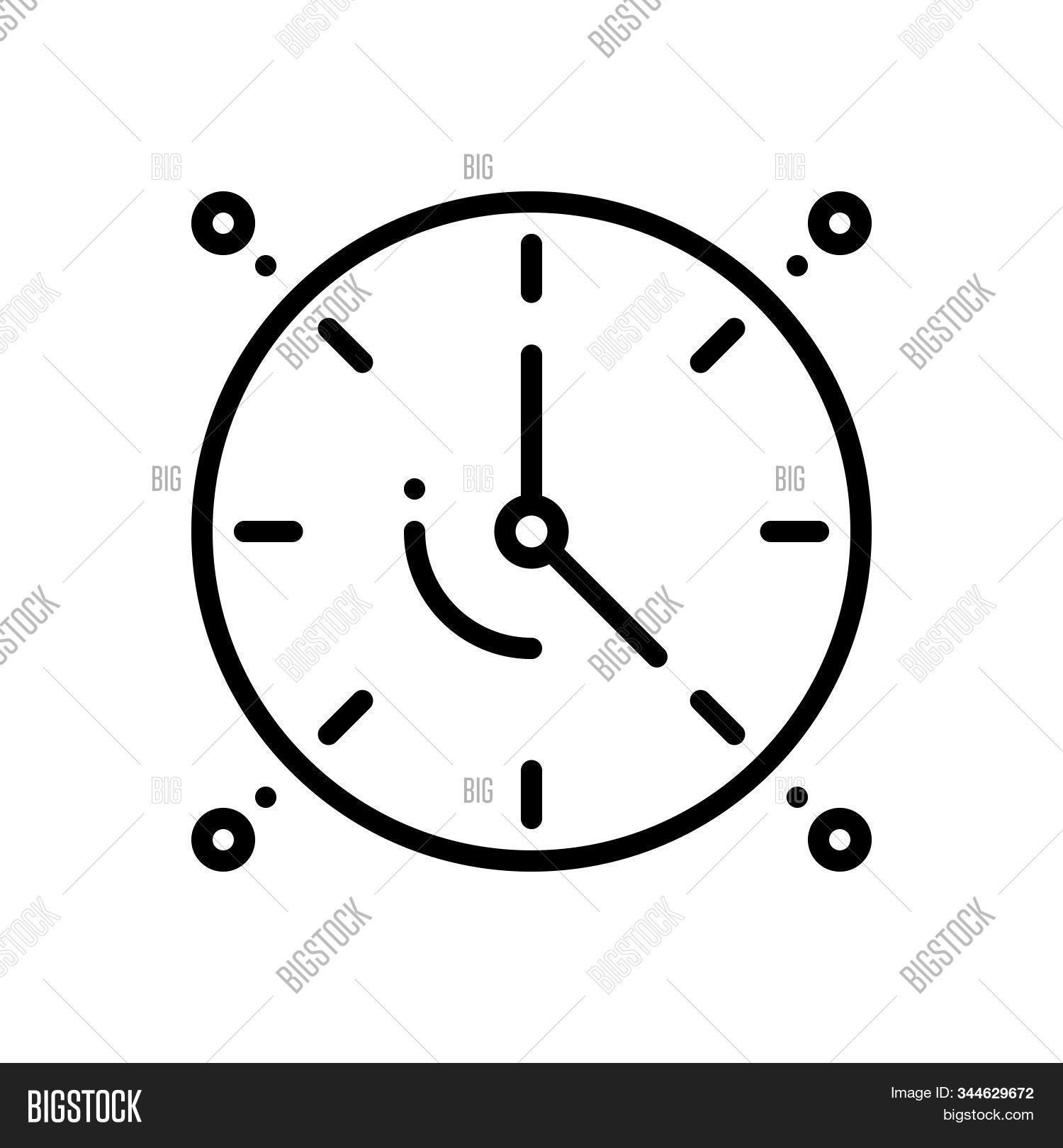 Black Line Icon Dials Vector & Photo (Free Trial) | Bigstock