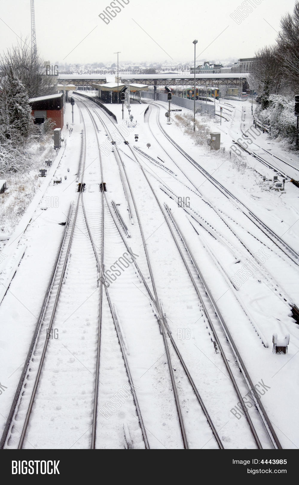 Snowfall On Railway Image & Photo (Free Trial) | Bigstock
