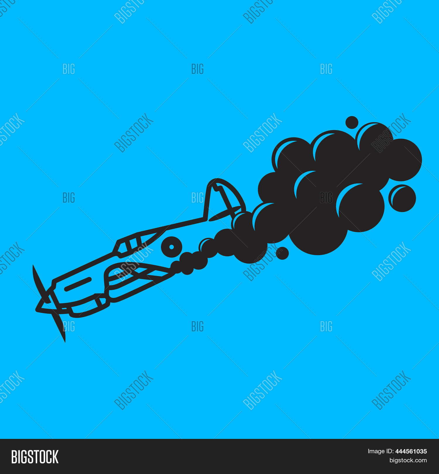 Plane Crash Icon. Vector & Photo (Free Trial) | Bigstock