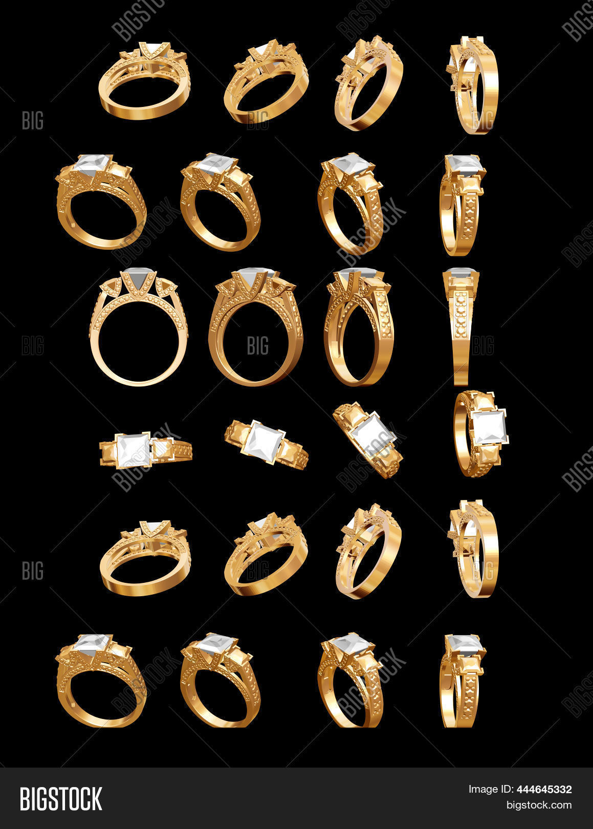 Golden Ring 3d Model Image & Photo (Free Trial) | Bigstock
