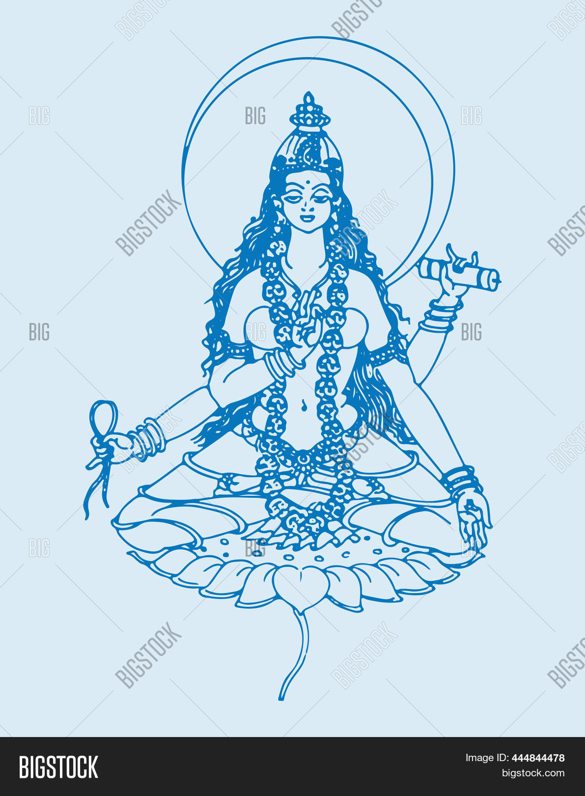 Sketch Hindu Goddess Image & Photo (Free Trial) | Bigstock