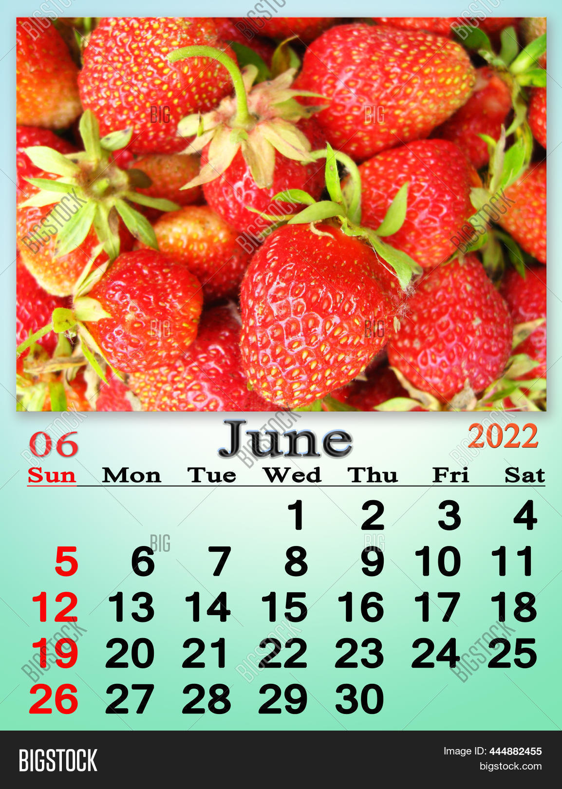 June 2022 Calendar Image & Photo (Free Trial) | Bigstock