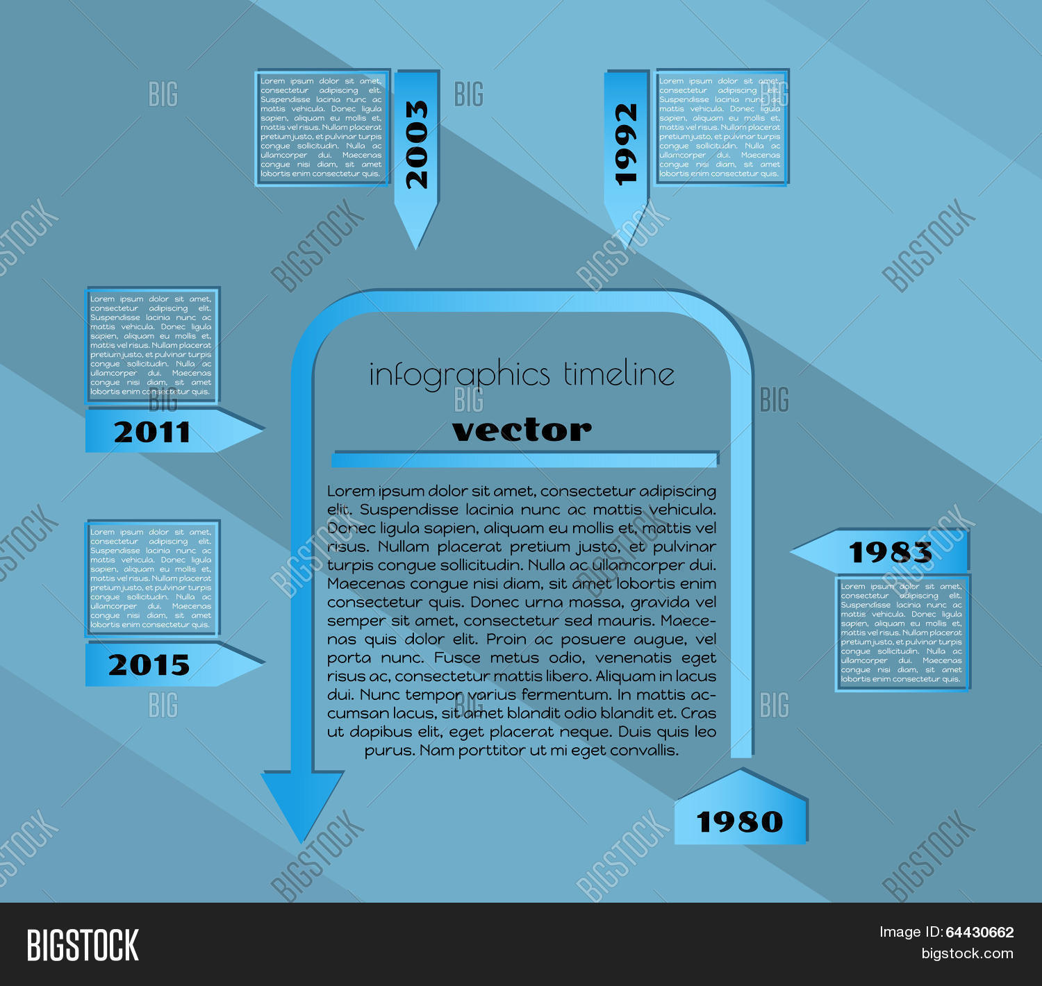 Blue Timeline Vector & Photo (Free Trial) | Bigstock