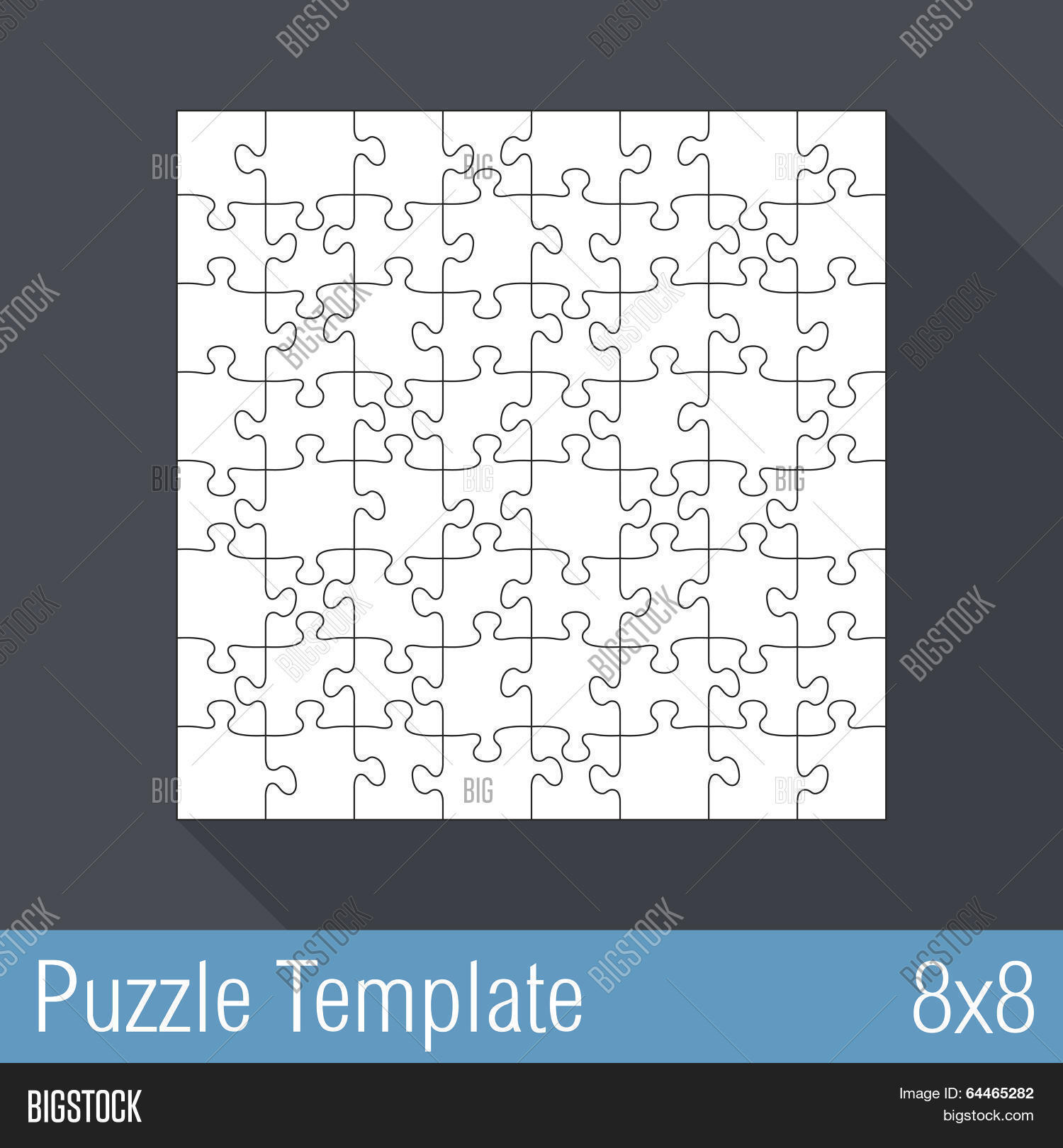 Puzzle Template 8X8 Vector & Photo (Free Trial) | Bigstock