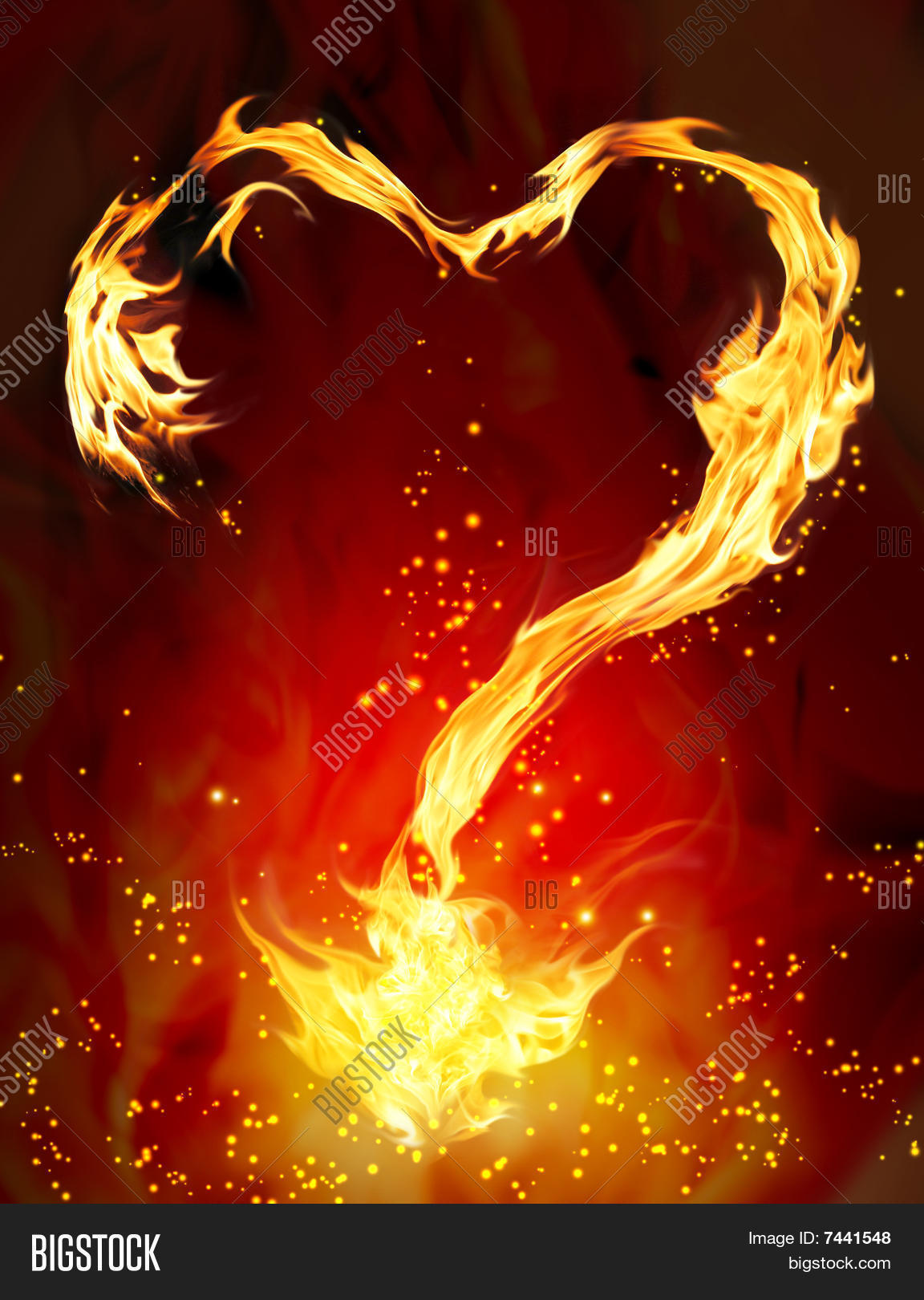 Burning Heart Image & Photo (Free Trial) | Bigstock