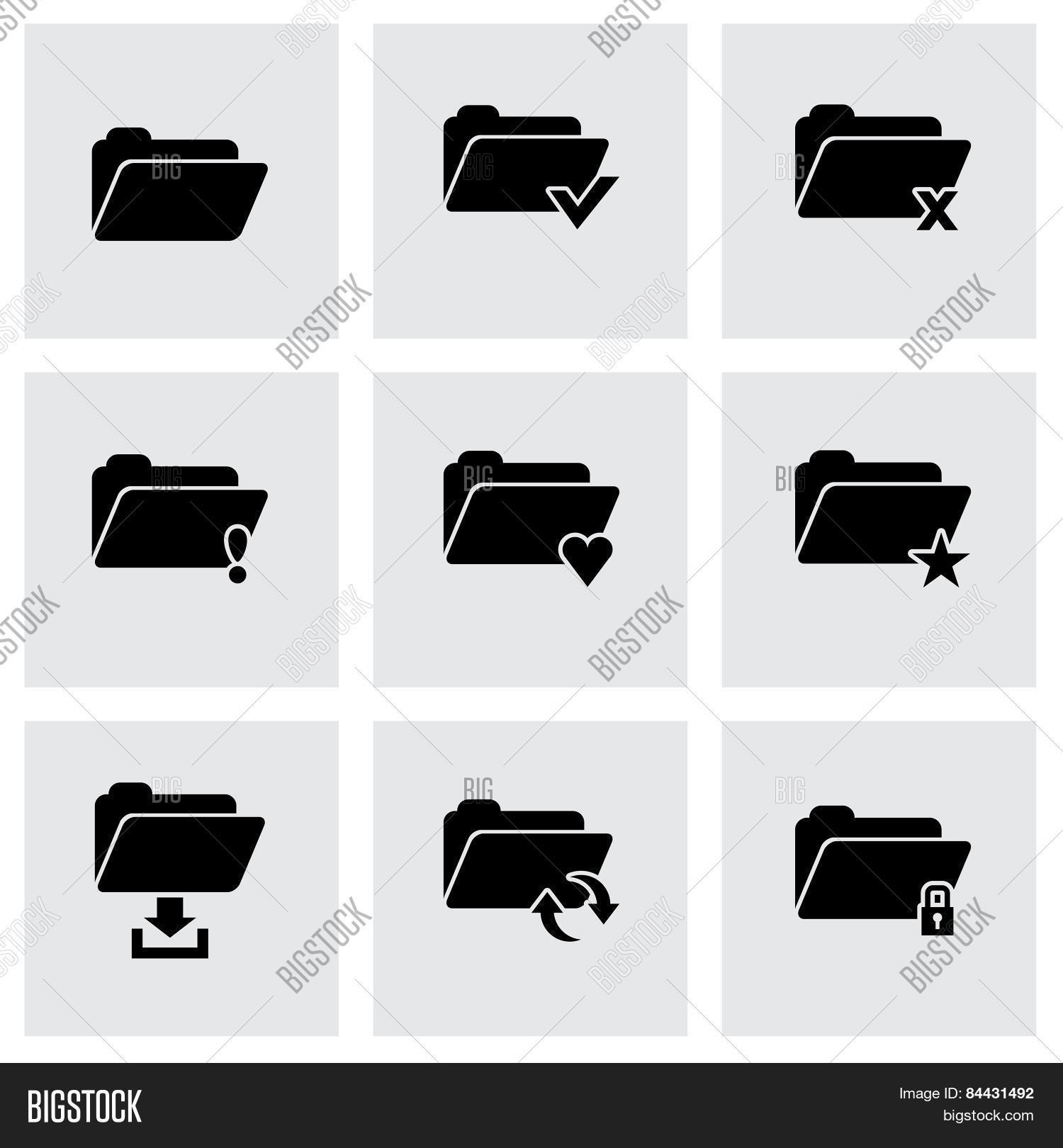 Vector Black Folder Vector & Photo (Free Trial) | Bigstock