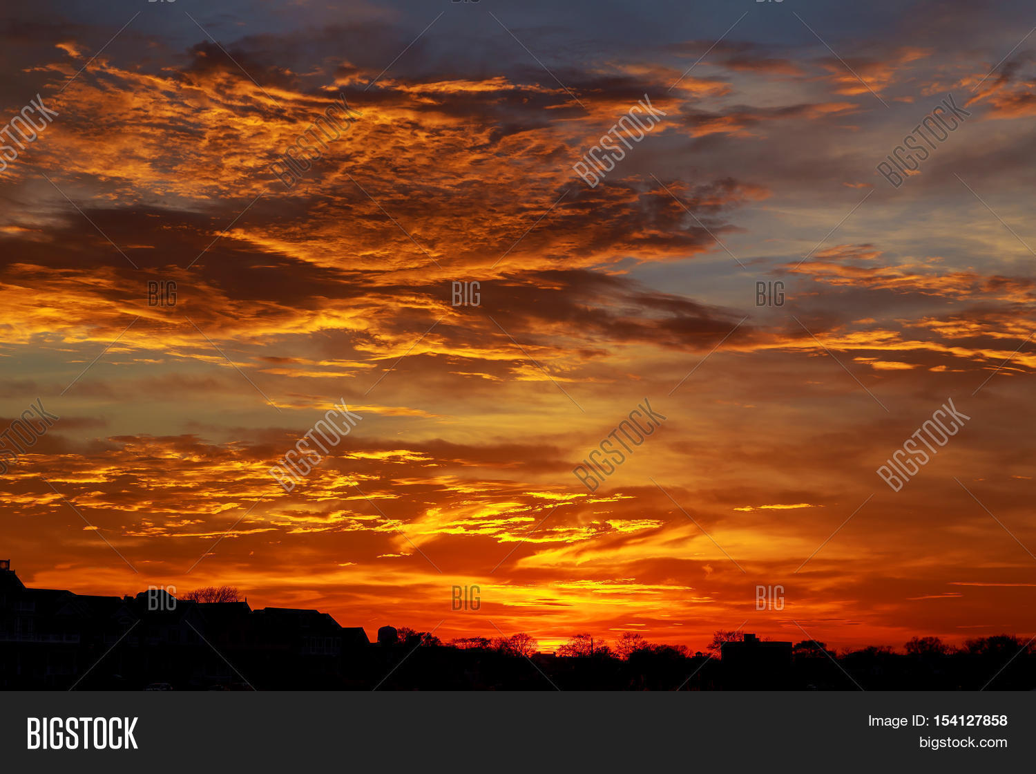 Red, Cloudy Sky Sunset Image & Photo (Free Trial) | Bigstock