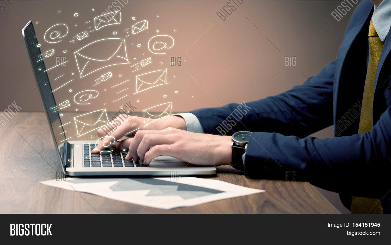 Office Worker Sending Image & Photo (Free Trial) | Bigstock