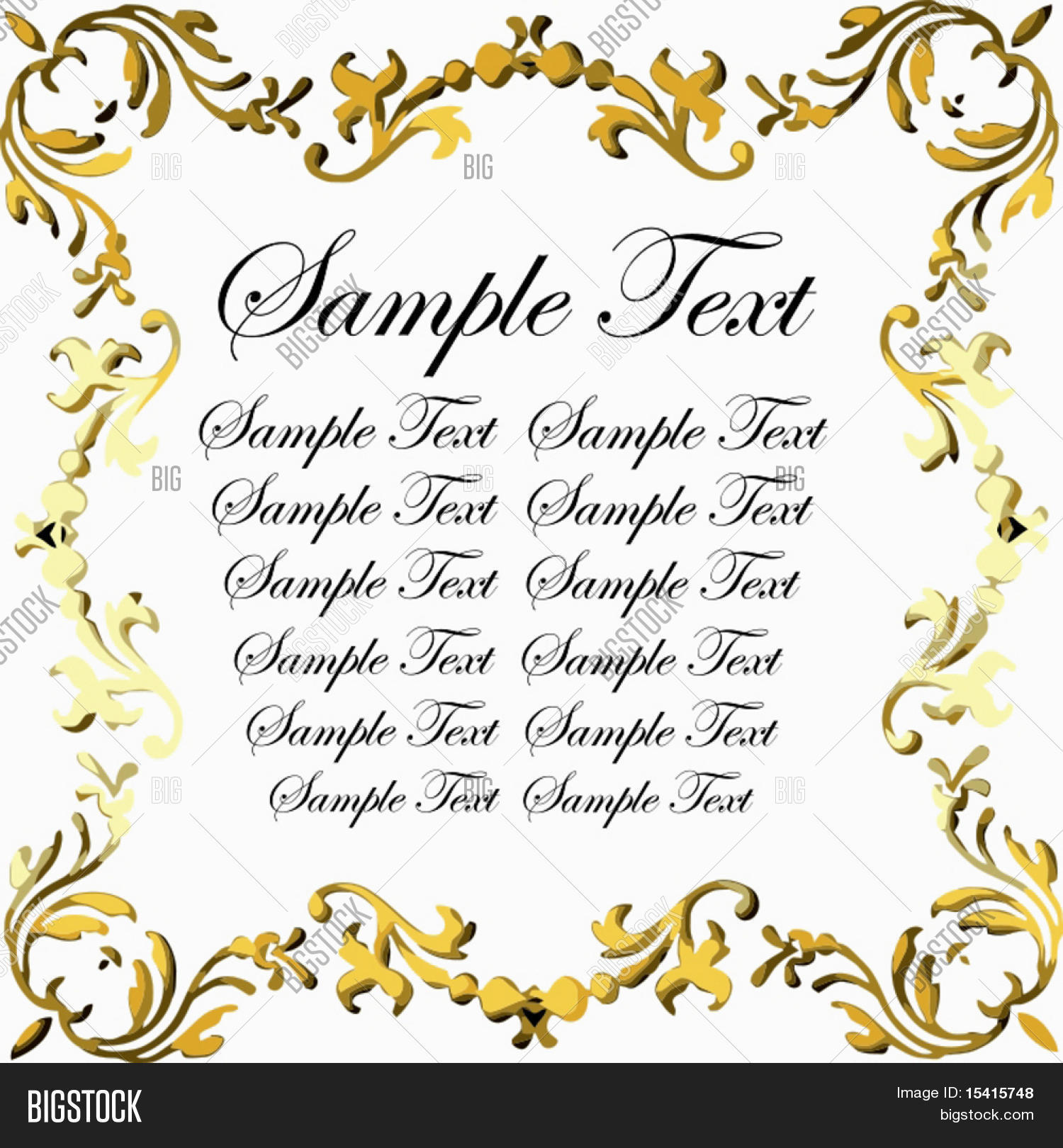 Vector Gold Floral Vector & Photo (Free Trial) | Bigstock