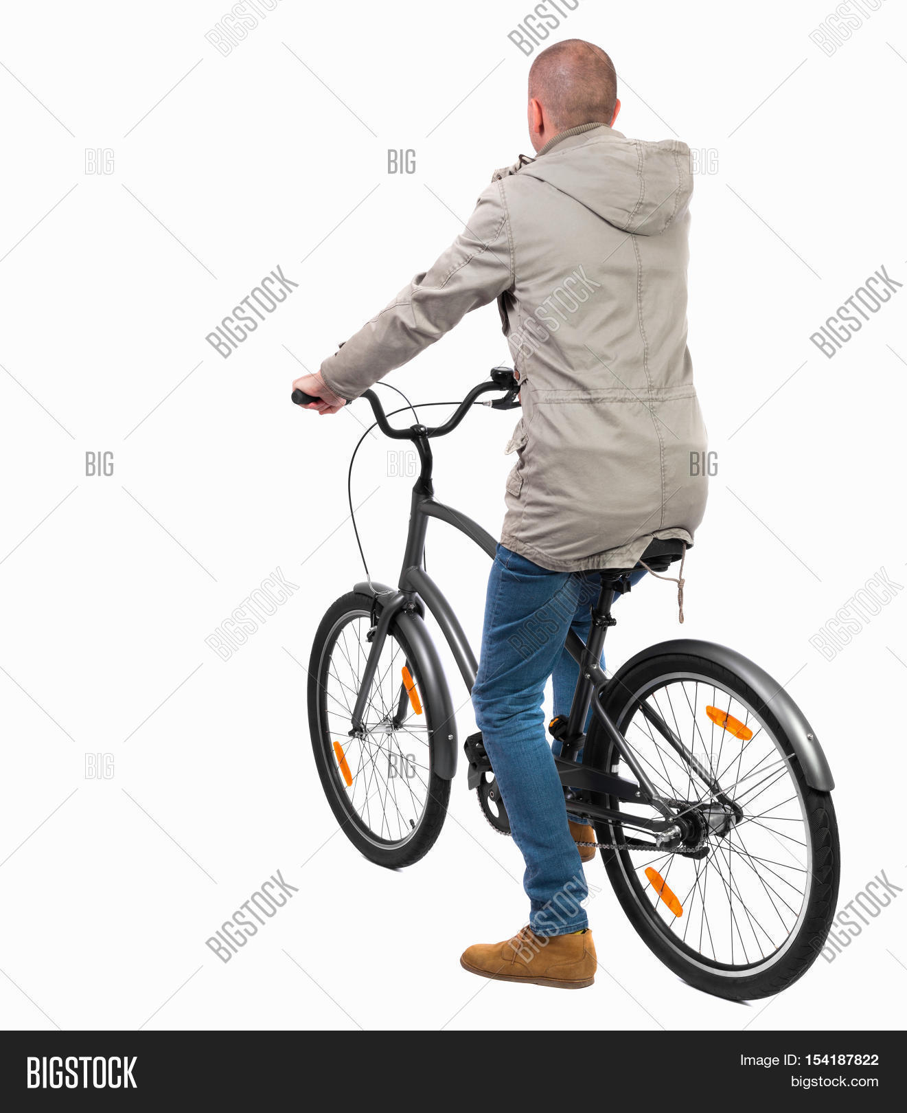 Back View Man Bicycle Image & Photo (Free Trial) | Bigstock