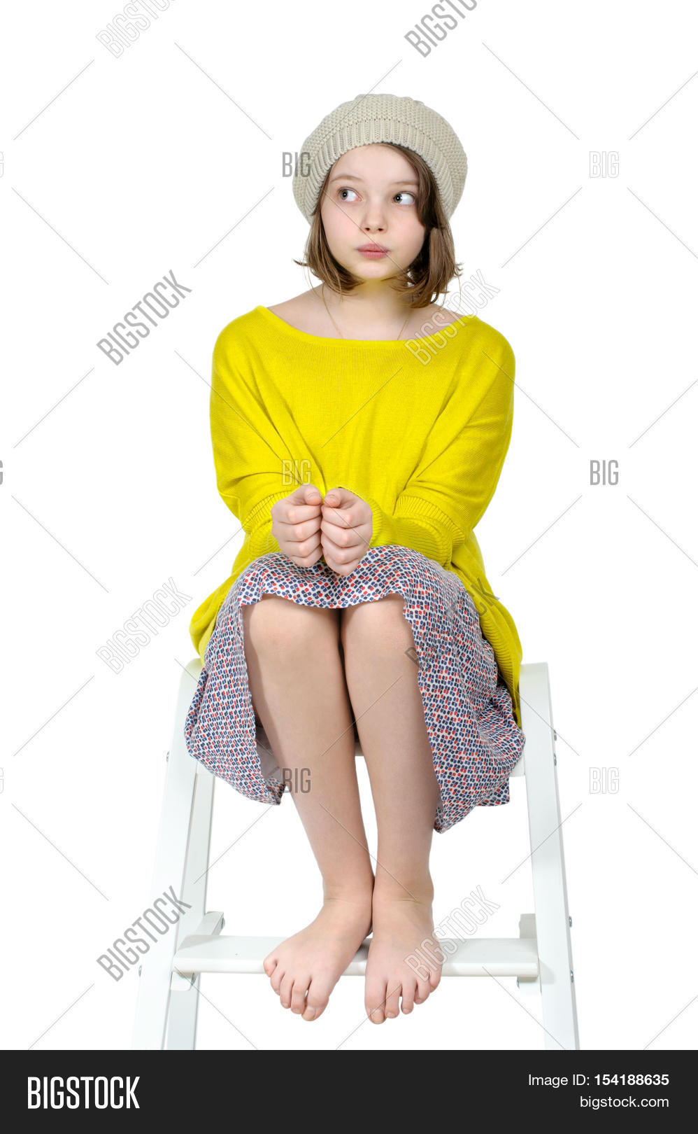 Barefoot Girl Sitting Image And Photo Free Trial Bigstock