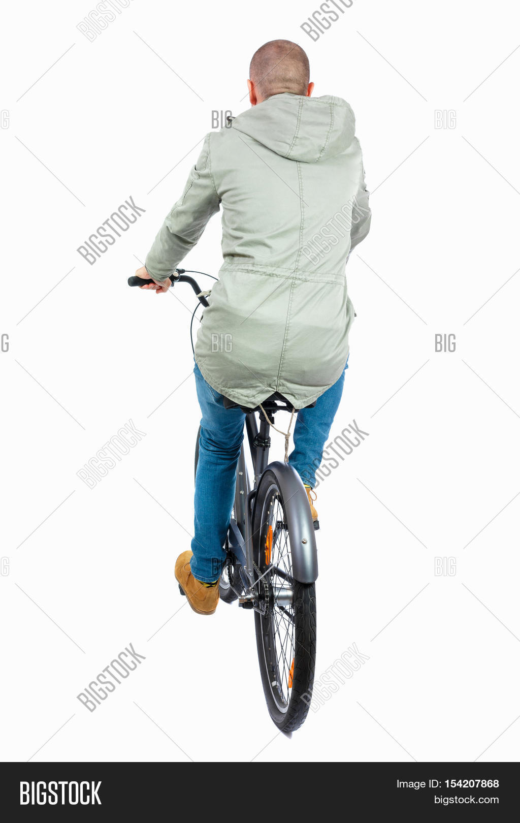 Back View Man Bicycle Image & Photo (Free Trial) | Bigstock