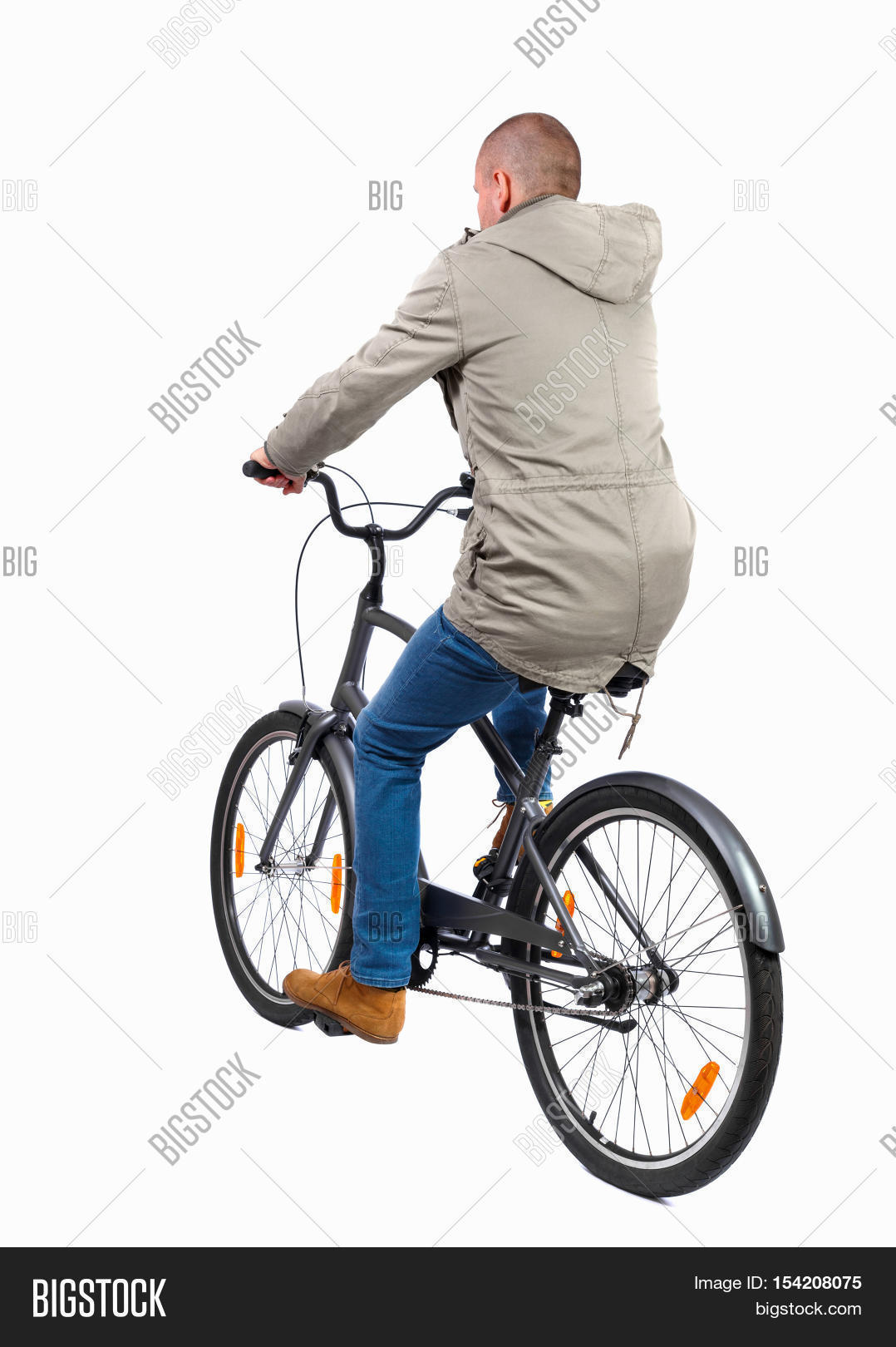 Back View Man Bicycle Image & Photo (Free Trial) | Bigstock