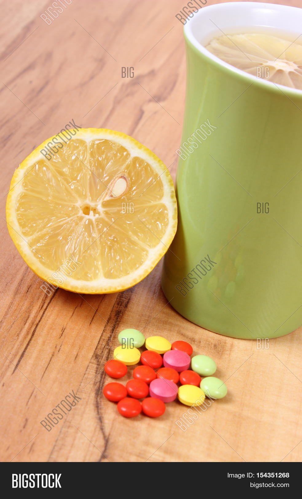 Pills Hot Tea Lemon Image & Photo (Free Trial) | Bigstock