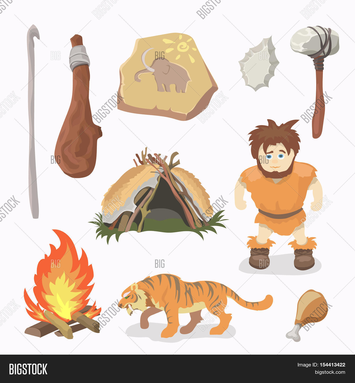 Stone Age Icons Image & Photo (Free Trial) | Bigstock