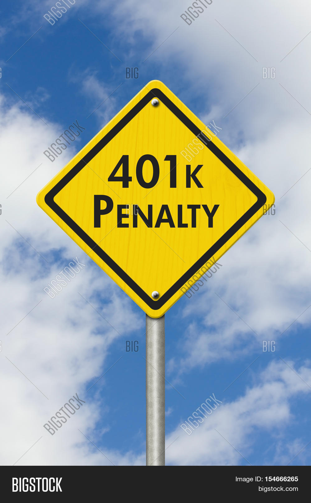 401k Penalty Warning Image & Photo (Free Trial) | Bigstock