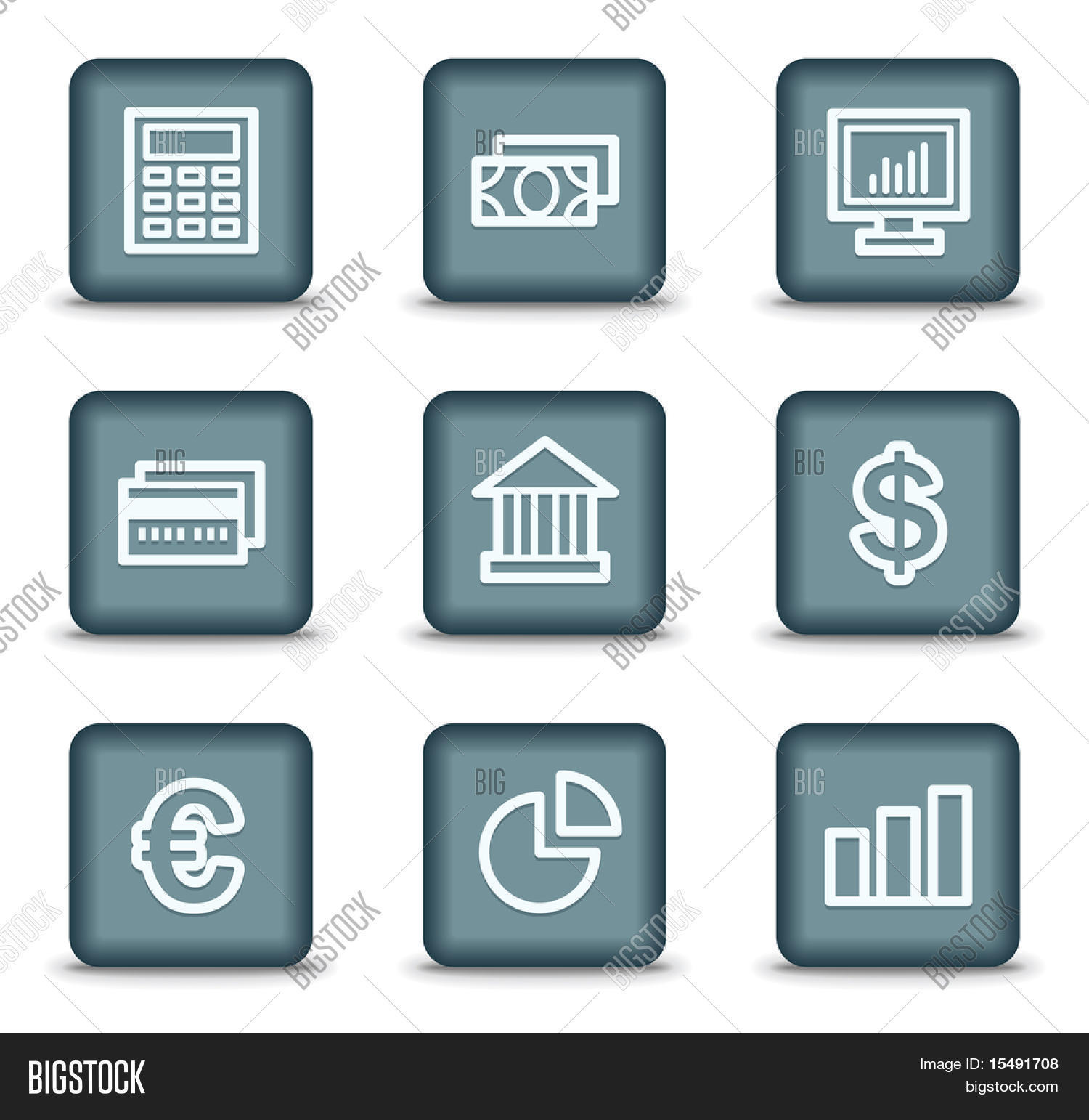 Finance Web Icons Set Vector & Photo (Free Trial) | Bigstock