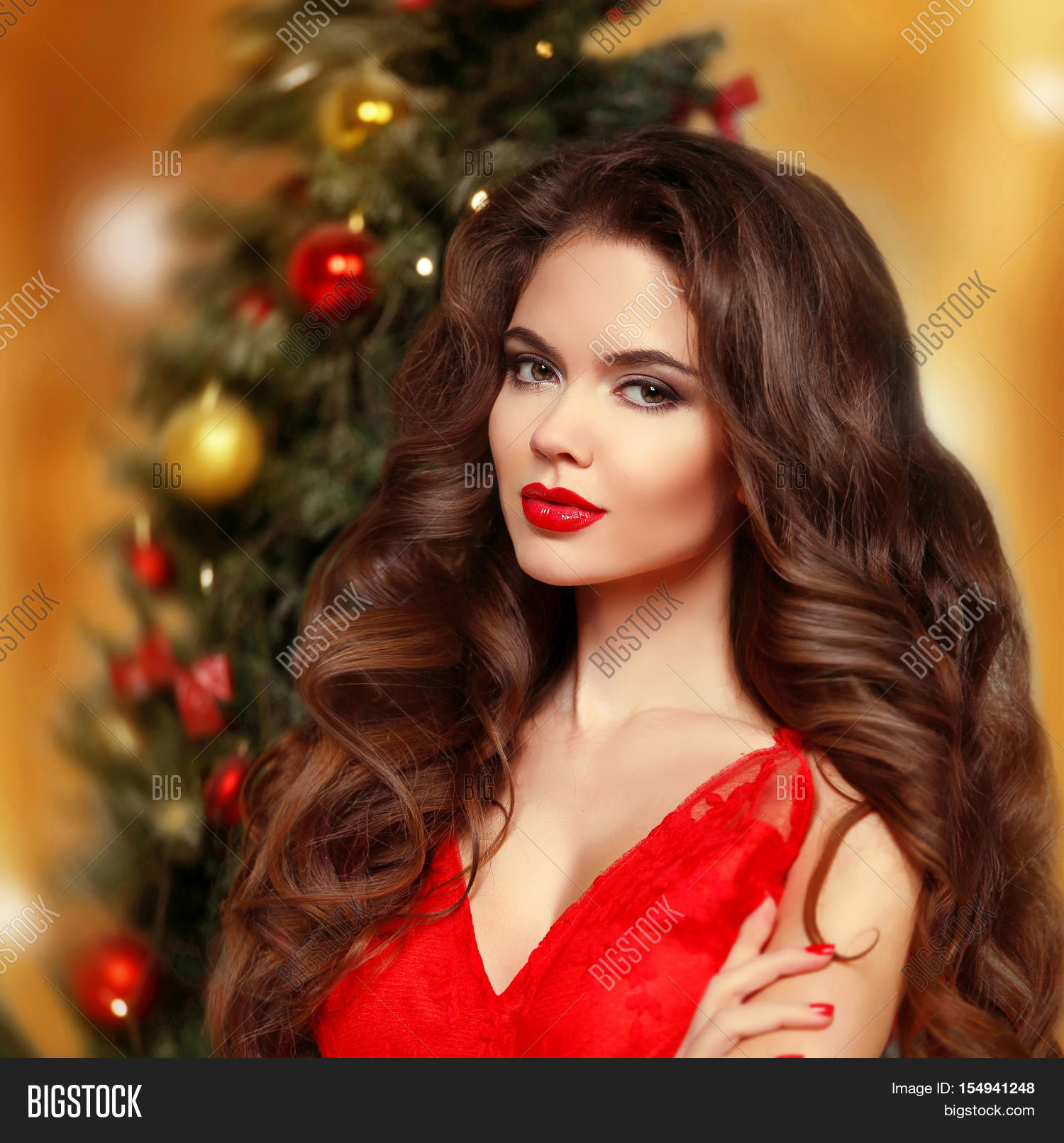 Christmas Woman. Image & Photo (Free Trial) | Bigstock