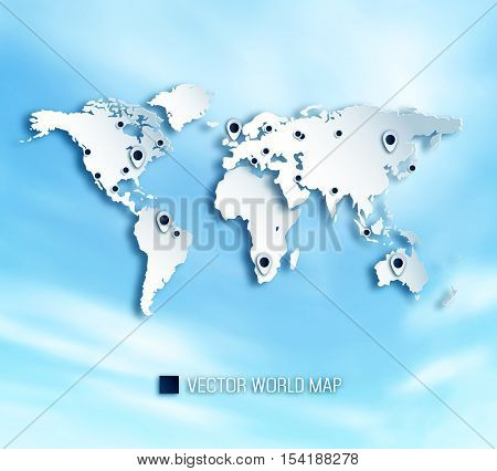 3D World Map Shadows Vector & Photo (Free Trial) | Bigstock