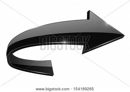 Black Curved Arrow. Vector & Photo (Free Trial) | Bigstock