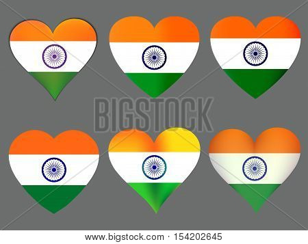 Indian Flag Heart. Vector & Photo (Free Trial) | Bigstock