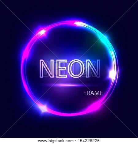 Neon Round Glowing Vector & Photo (Free Trial) | Bigstock