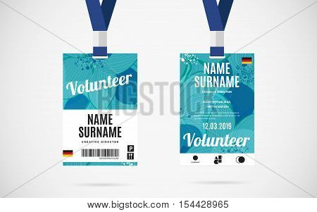Event Volunteer Id Vector & Photo (Free Trial) | Bigstock