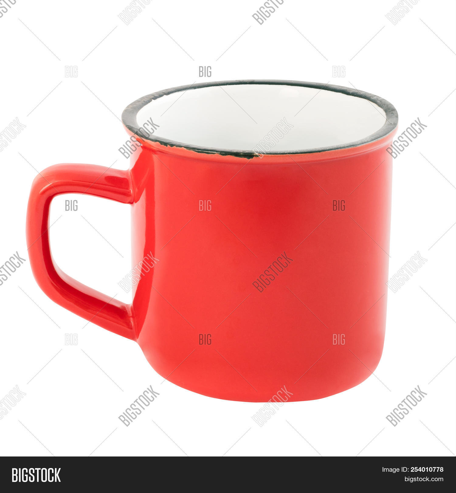 Red Enamel Mug Image & Photo (Free Trial) | Bigstock