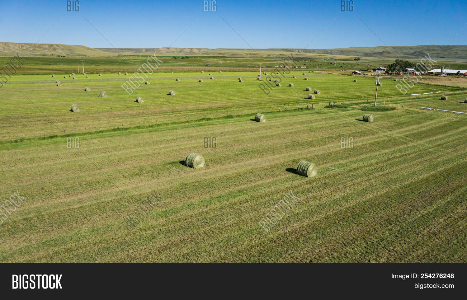 Harvested Hay Farmland Image & Photo (Free Trial) | Bigstock