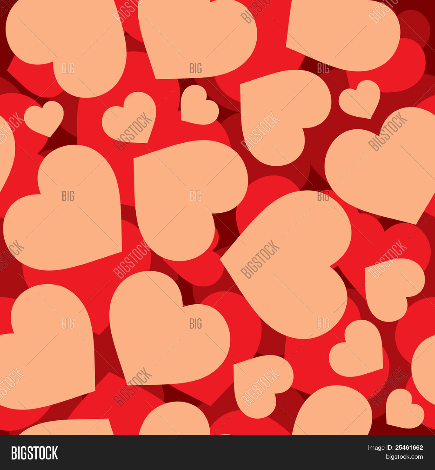 Many Hearts Pattern Vector & Photo (Free Trial) | Bigstock
