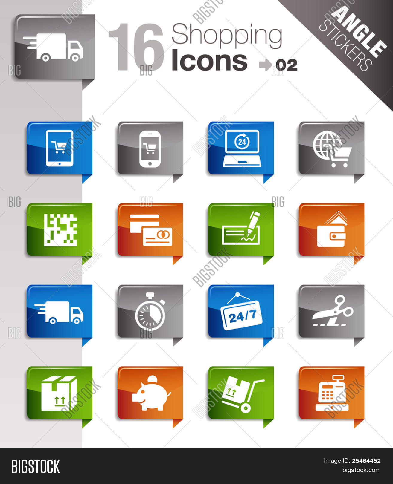 Angle Stickers - Vector & Photo (Free Trial) | Bigstock