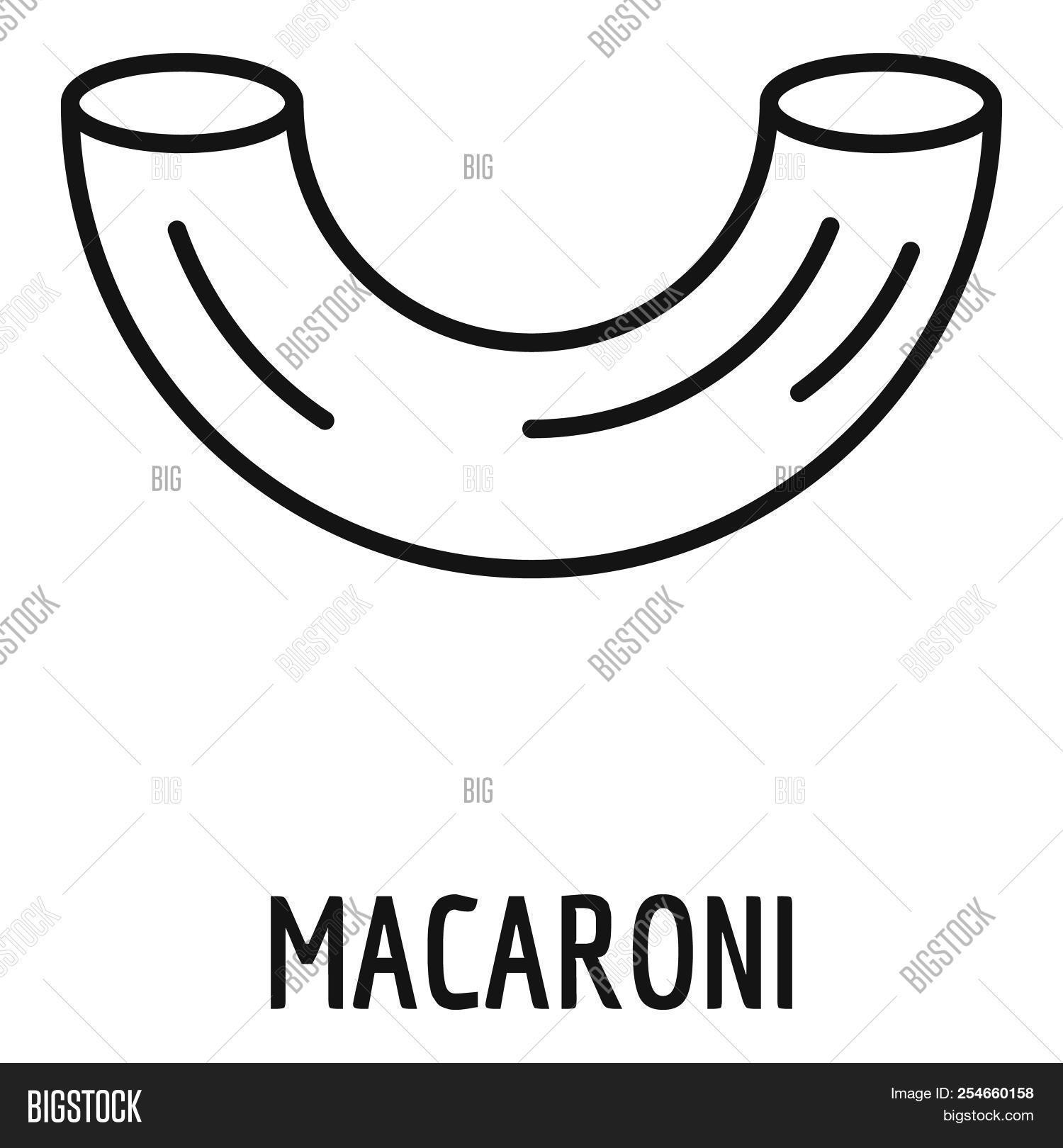 Macaroni Icon. Outline Image & Photo (Free Trial) | Bigstock