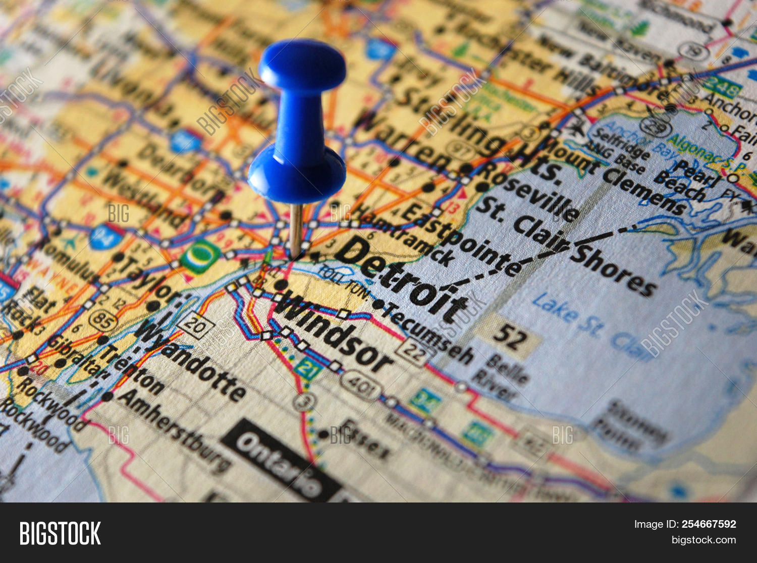 Map Detroit, Michigan Image & Photo (Free Trial) | Bigstock