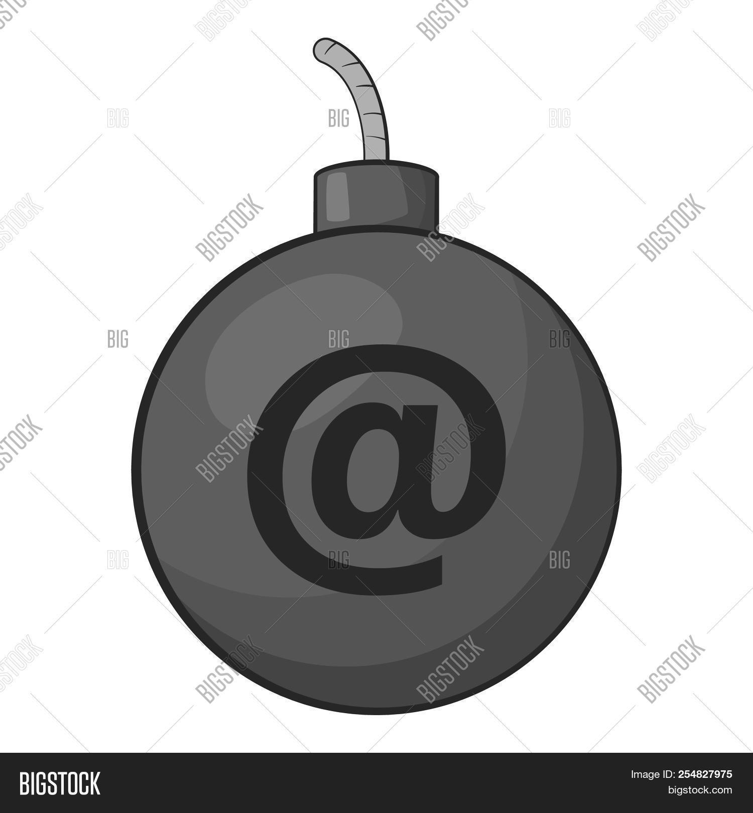 Bomb E-mail Icon. Gray Image & Photo (Free Trial) | Bigstock