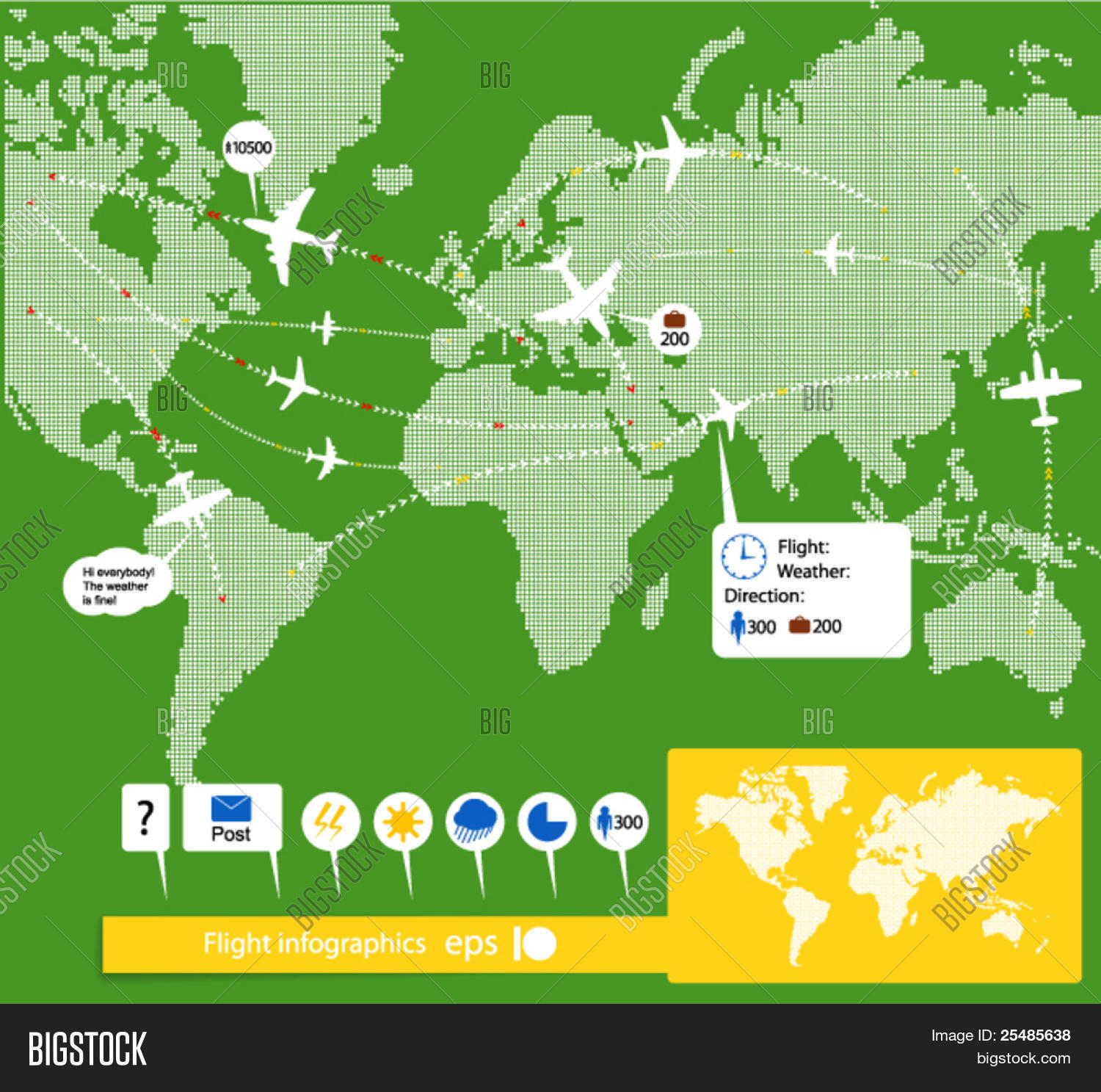 Flight Infographics. Vector & Photo (Free Trial) | Bigstock
